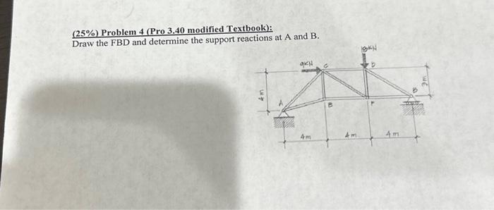 Solved (25\%) Problem 4 (Pro 3,40 modified Textbook): Draw | Chegg.com