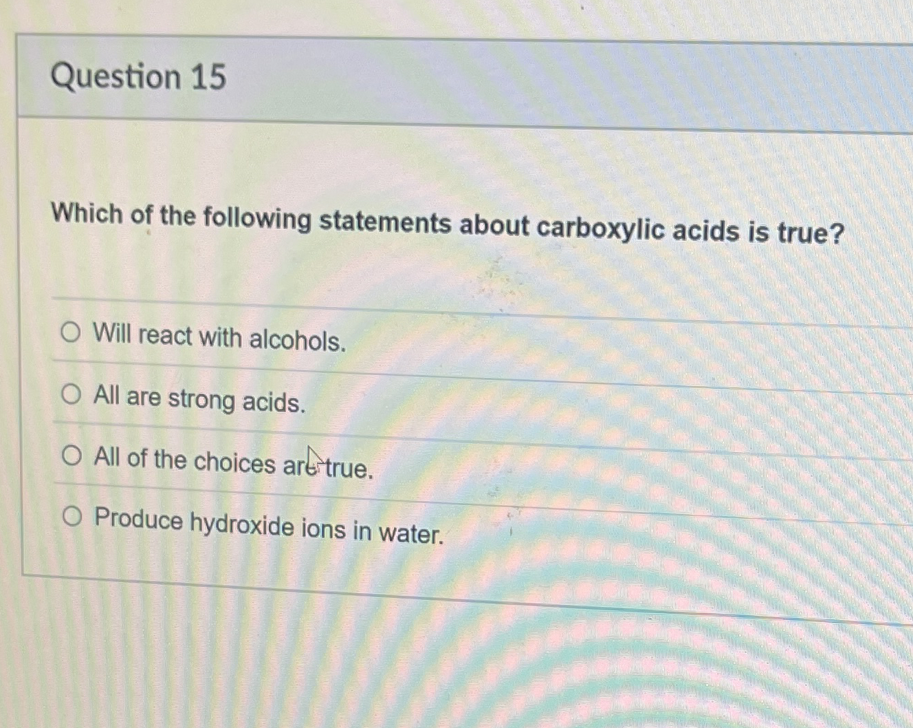Solved Question 15Which of the following statements about | Chegg.com