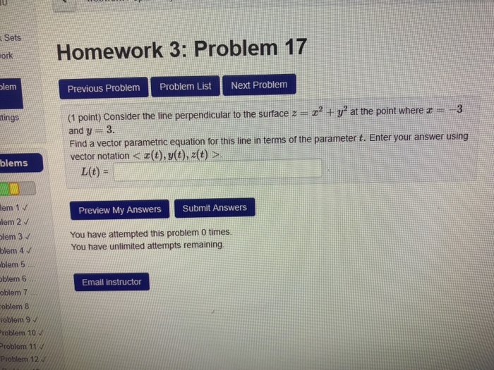 Solved Homework 3 Problem 17 Previous Problem Problem List 6472