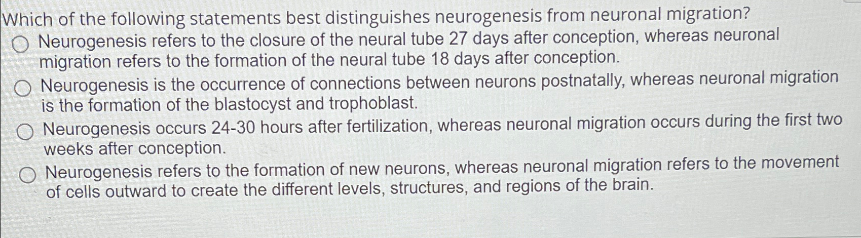 Solved Which of the following statements best distinguishes | Chegg.com