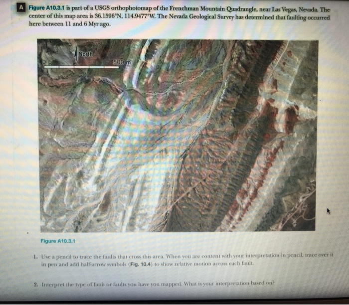 Solved A Figure A10.3.1 is part of a USGS orthophotomap of | Chegg.com