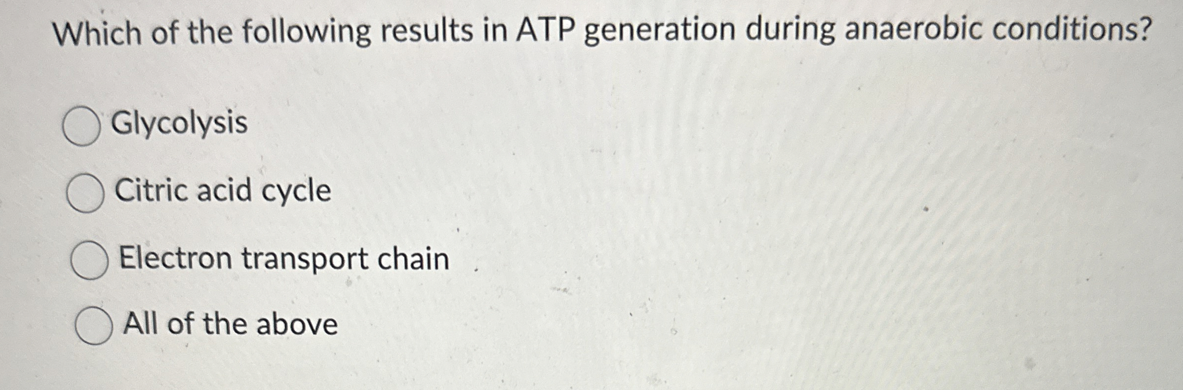Solved Which of the following results in ATP generation | Chegg.com