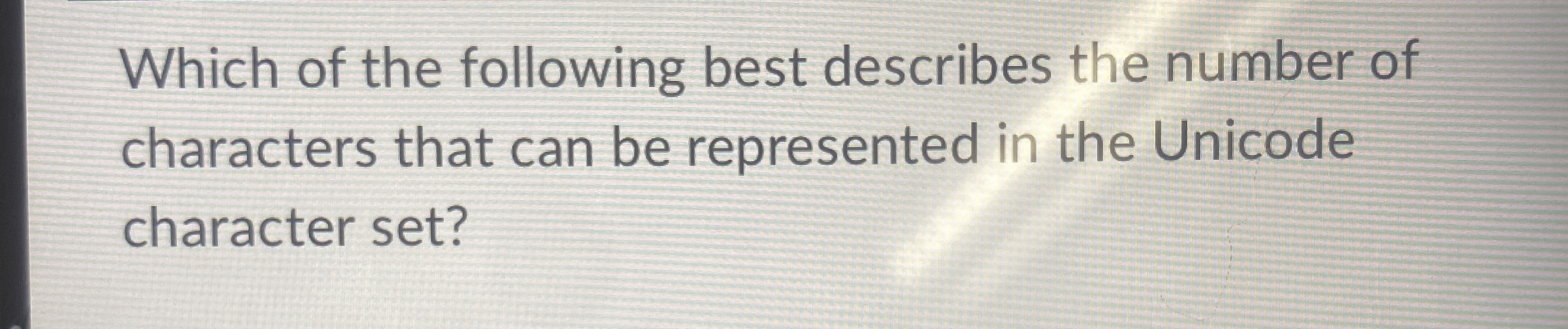 Solved Which of the following best describes the number of | Chegg.com