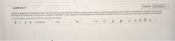 Solved QUESTION 17 9 points Save Answer Examine hegemonic | Chegg.com