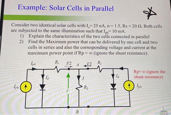 Solved Example: Solar Cells in Parallel Consider two | Chegg.com
