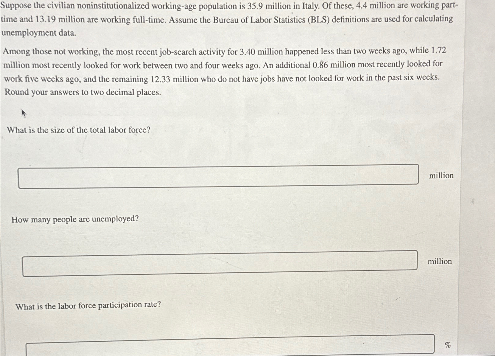 Suppose the civilian noninstitutionalized working-age | Chegg.com