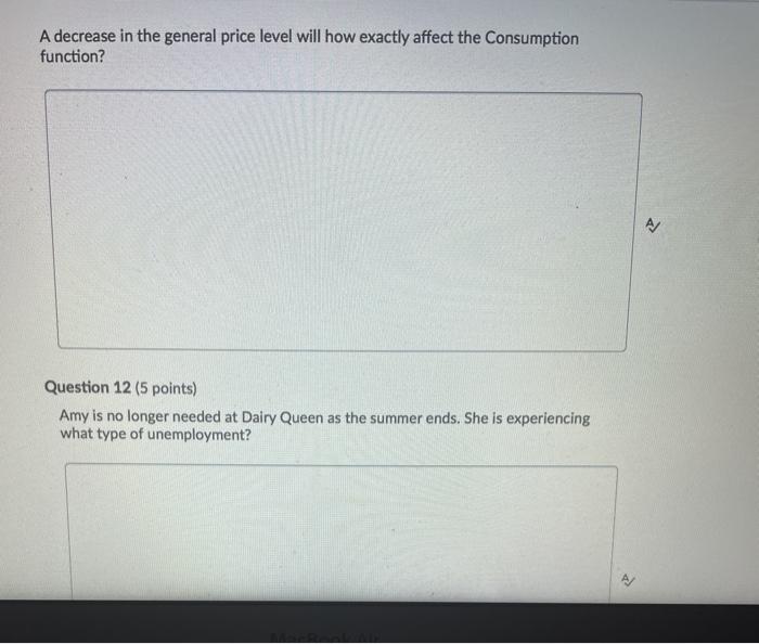 Solved A decrease in the general price level will how | Chegg.com