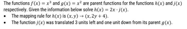 Solved The functions f(x)=x3 ﻿and g(x)=x2 ﻿are parent | Chegg.com
