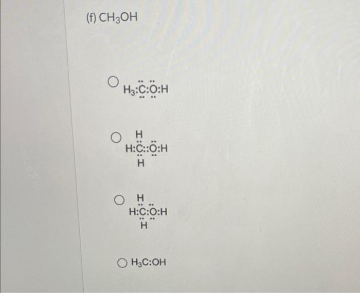 Solved Select The Correct Lewis Structure For Each Of The