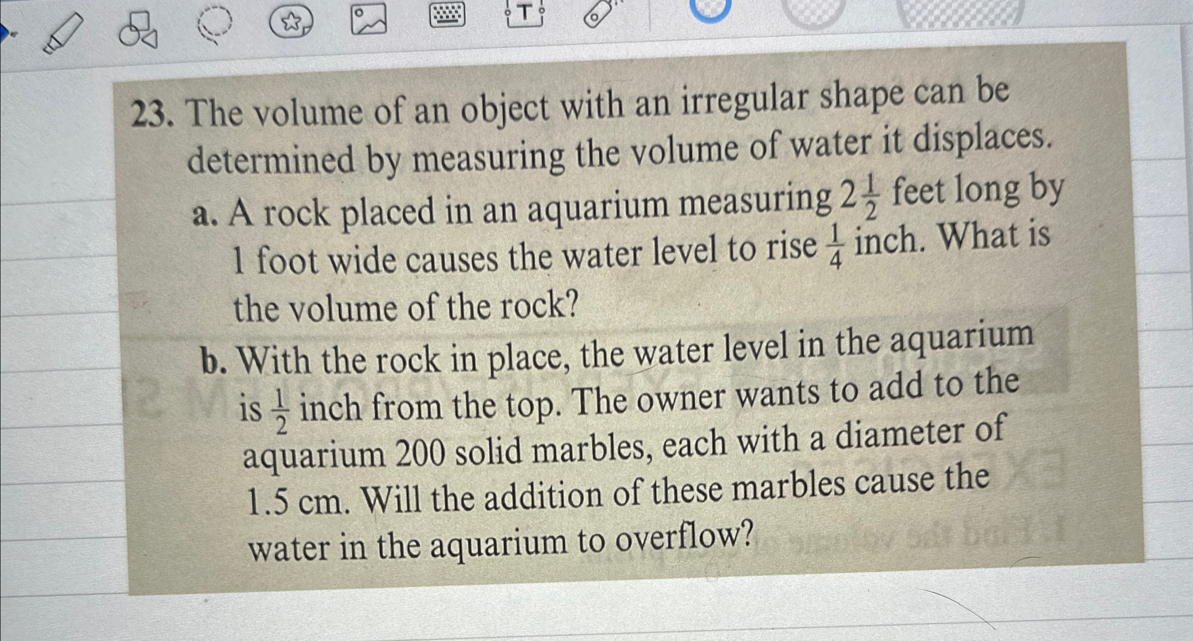 Solved The volume of an object with an irregular shape can | Chegg.com