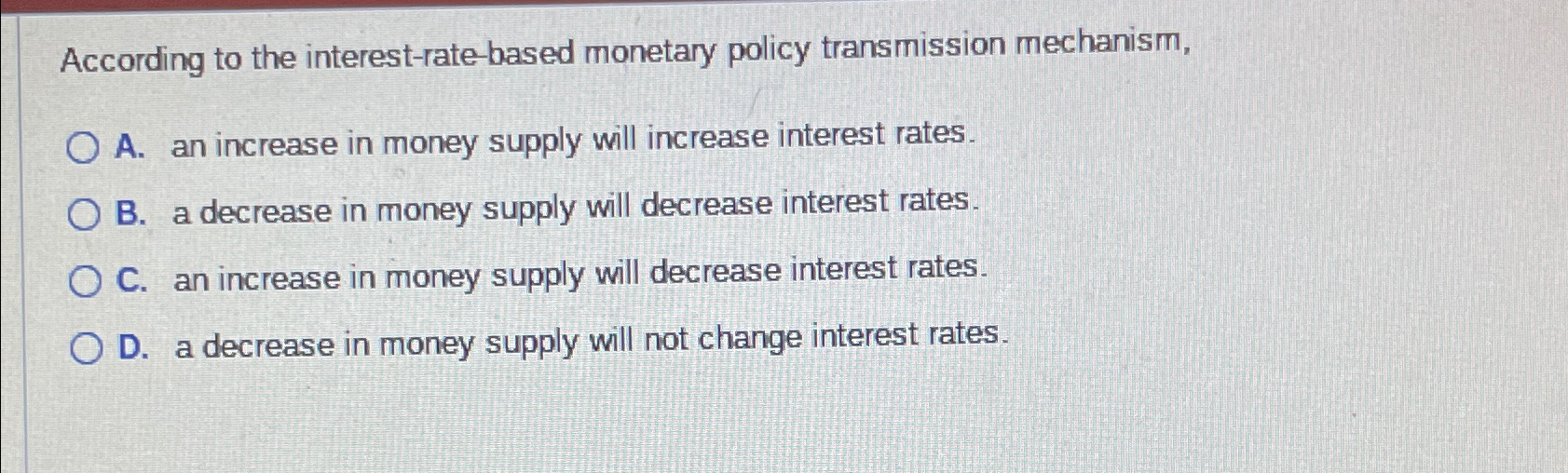 Solved According to the interest-rate-based monetary policy | Chegg.com