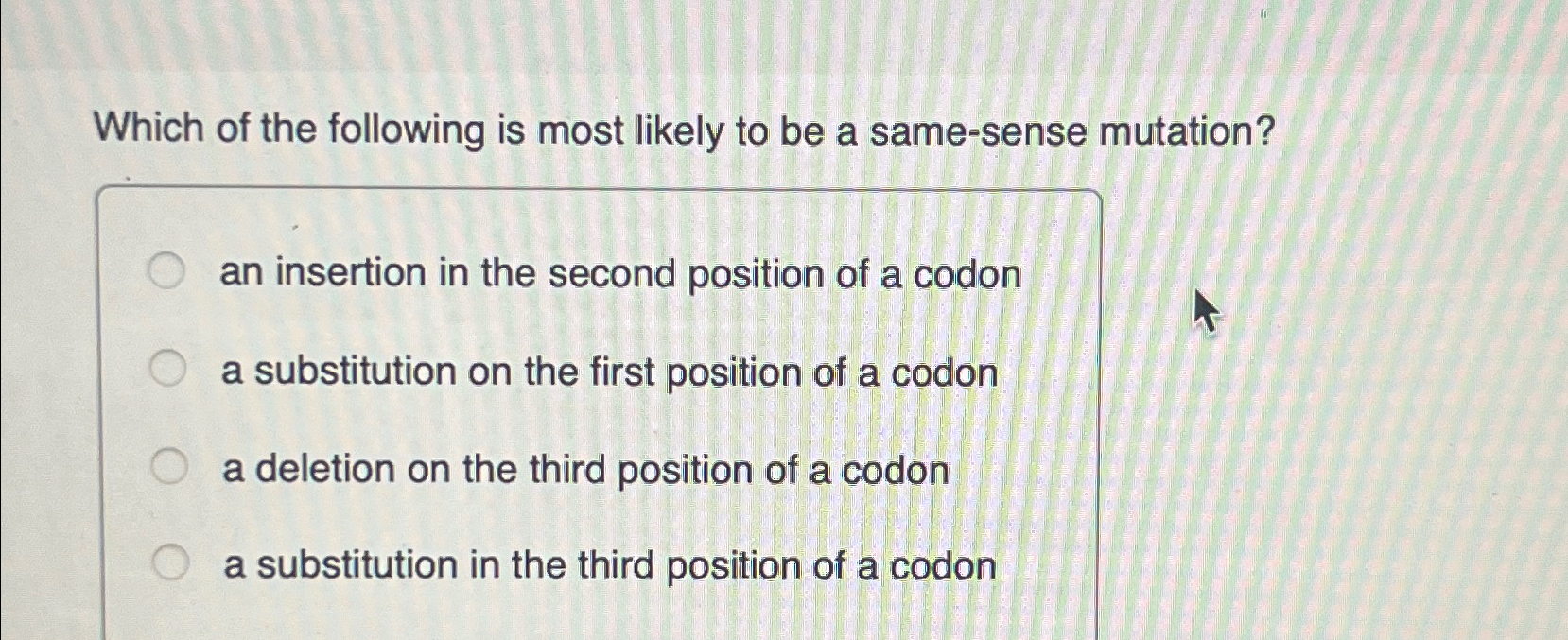 Solved Which Of The Following Is Most Likely To Be A