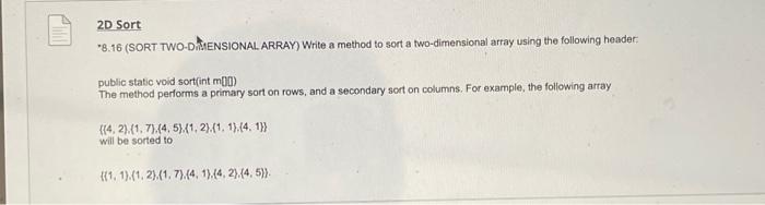 Solved Sort and Organize Write a program that randomly | Chegg.com