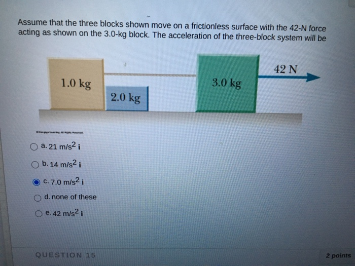 Solved Assume that the three blocks shown move on a | Chegg.com