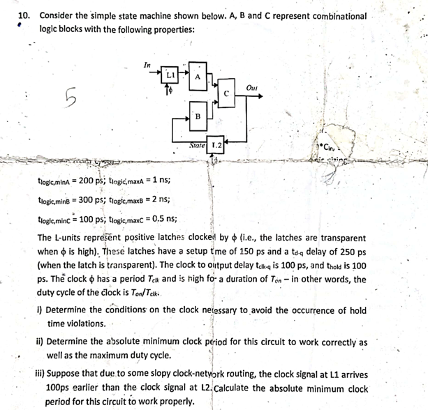 Solved Consider the simple state machine shown below. A,B | Chegg.com
