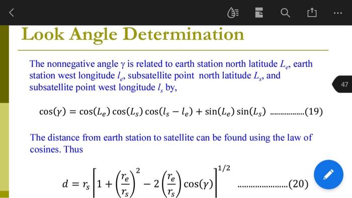satellite communication subjectDevelop an excel sheet | Chegg.com