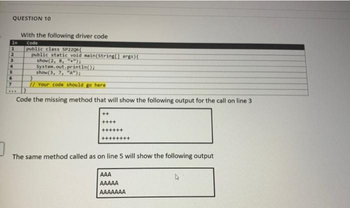Solved this ia in java and i dont understand how to get the | Chegg.com