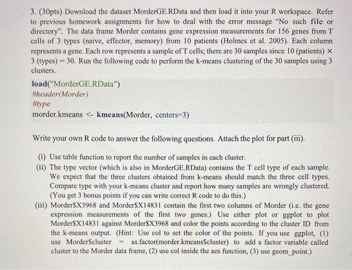 Solved Here is the link to the data file MorderGE.RDataThe | Chegg.com