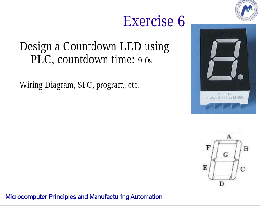 Solved Exercise 6 Design a Countdown LED using PLC, | Chegg.com