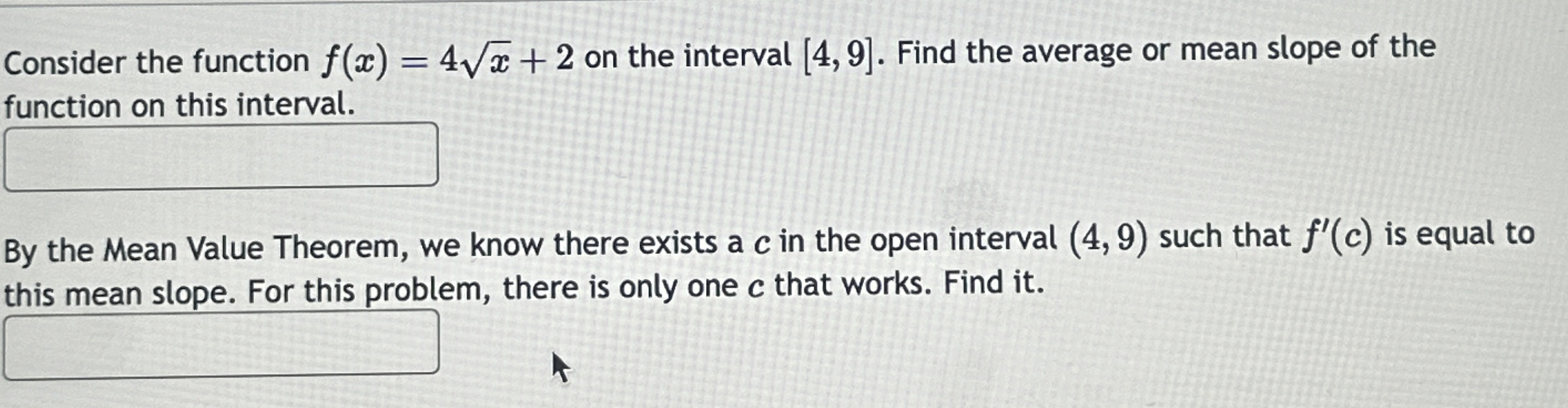 Solved Consider the function f(x)=4x2+2 ﻿on the interval | Chegg.com