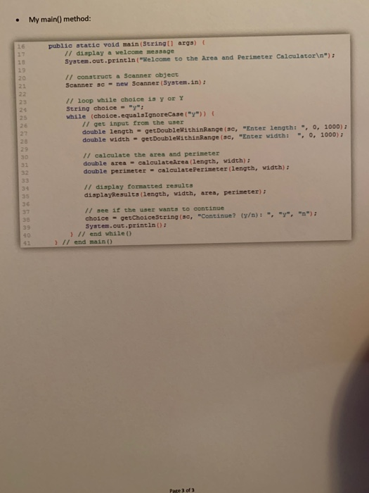 Solved Java help public static void main(String[] args) {// | Chegg.com