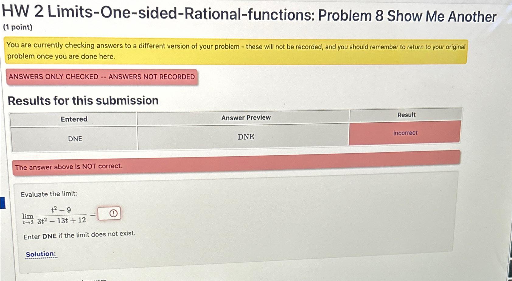 Solved HW 2 Limits-One-sided-Rational-functions: Problem 8 | Chegg.com Solved HW 2 Limits-One-sided-Rational-functions: Problem 8 | Chegg.com
