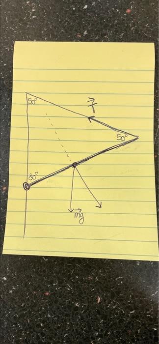 Solved can someone find the Tension in the chord if this a | Chegg.com