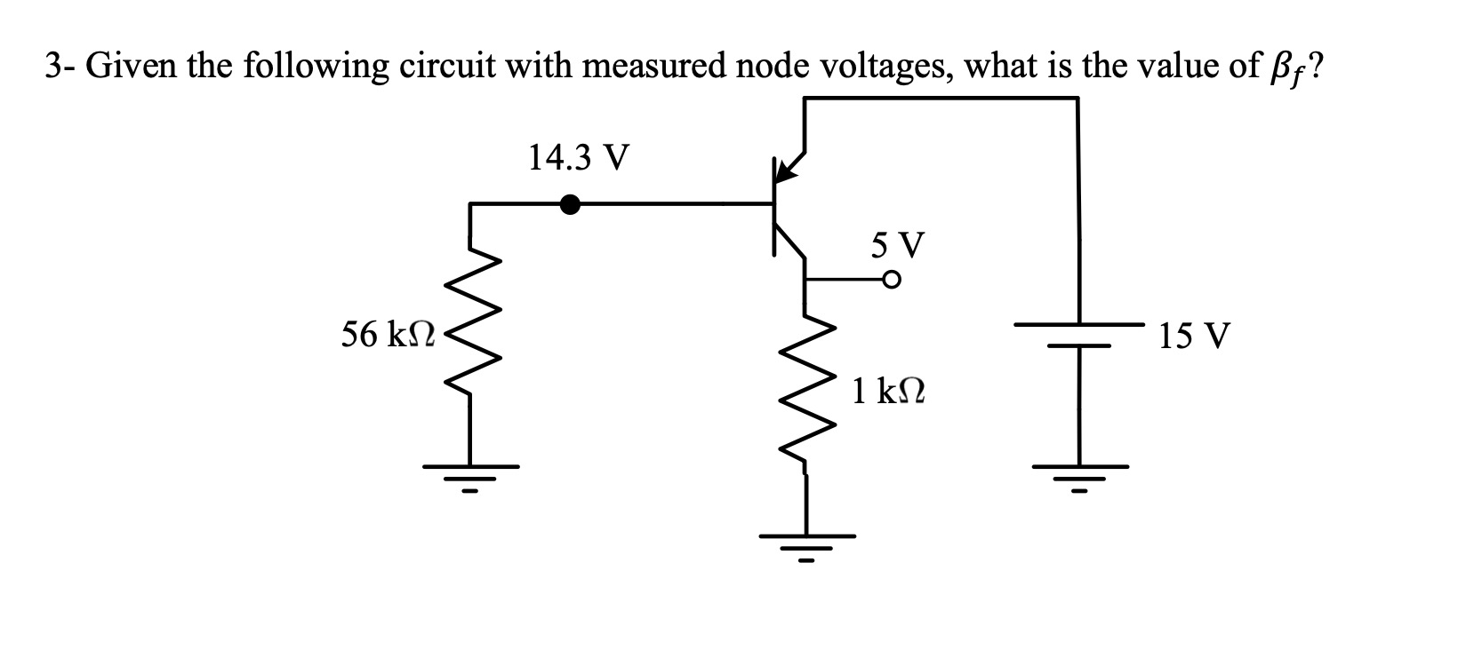 Solved 3- ﻿Given the following circuit with measured node | Chegg.com