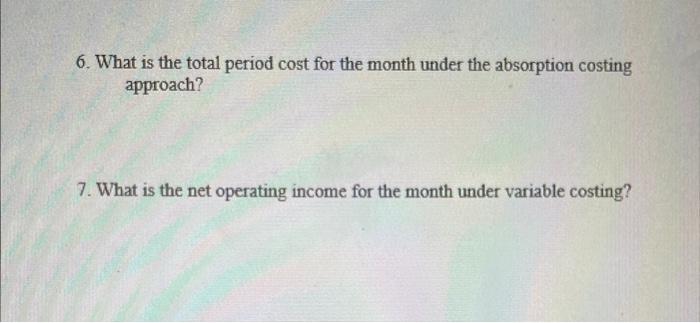 Solved Variable Costing and Segment Reporting Abdallah | Chegg.com