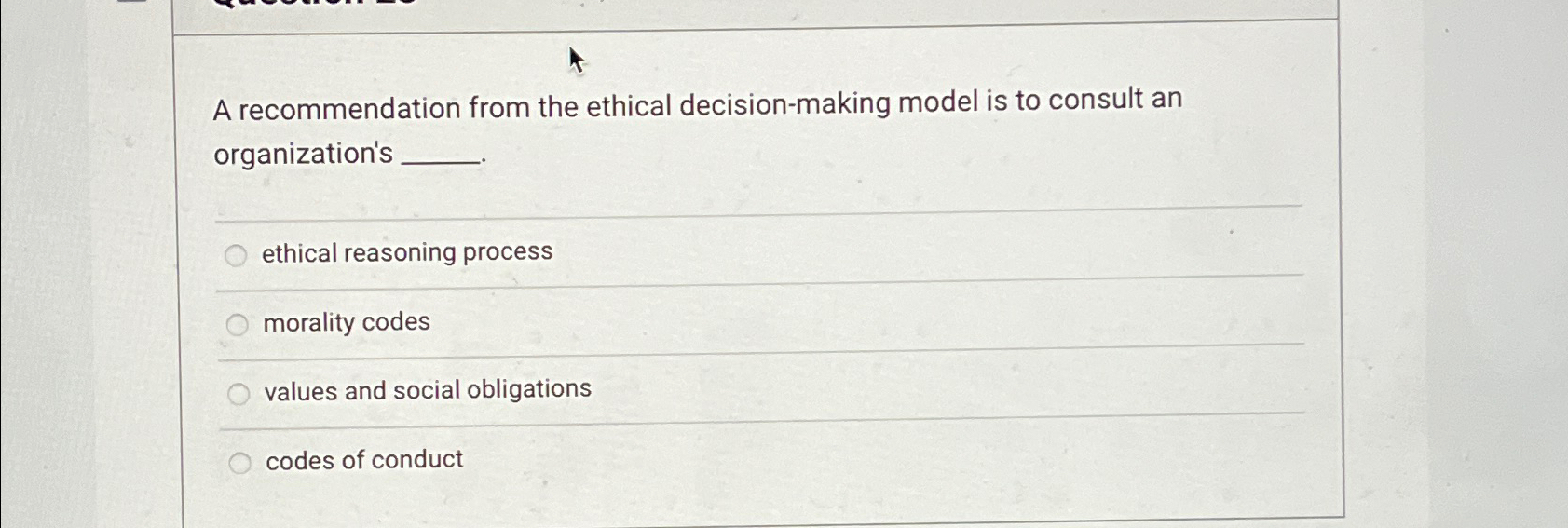 Solved A recommendation from the ethical decision-making | Chegg.com