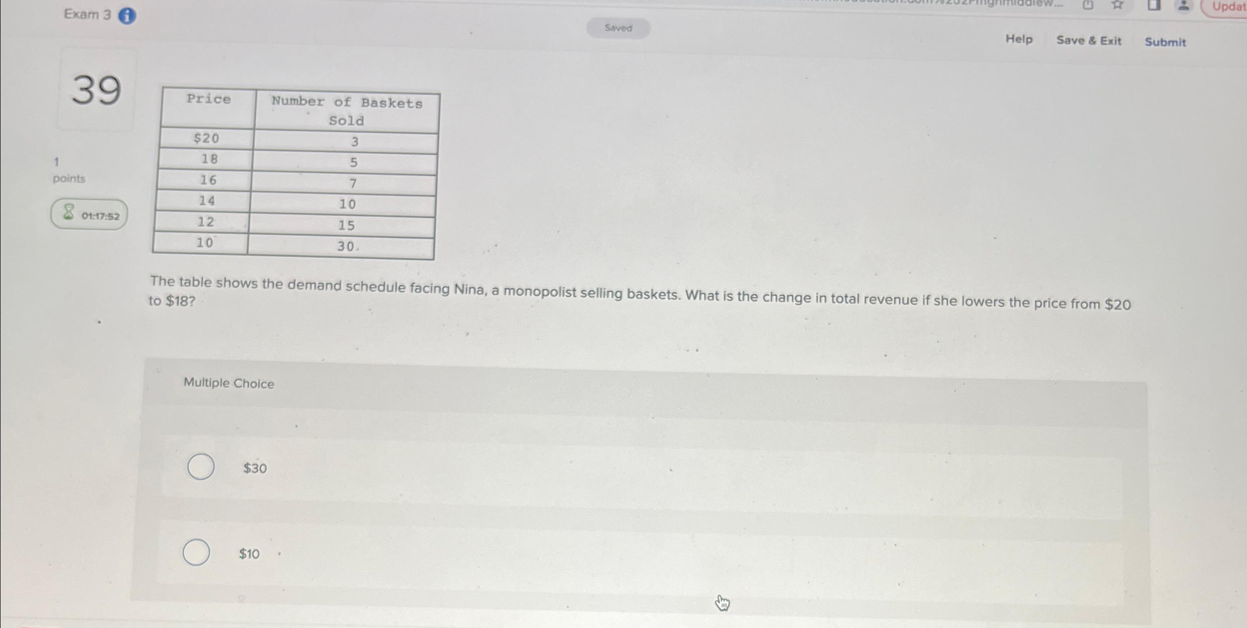 Solved Exam 39SovedHelpSave & | Chegg.com