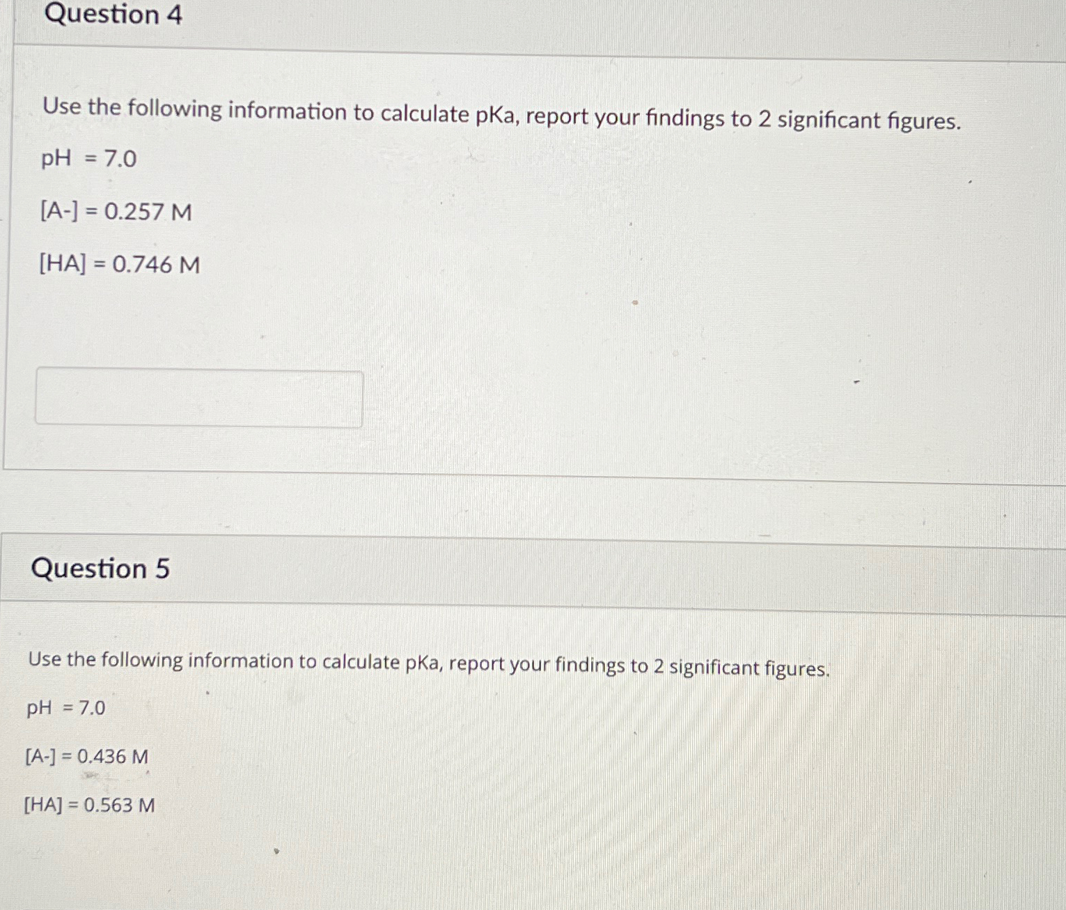 Solved Question 4Use the following information to calculate | Chegg.com