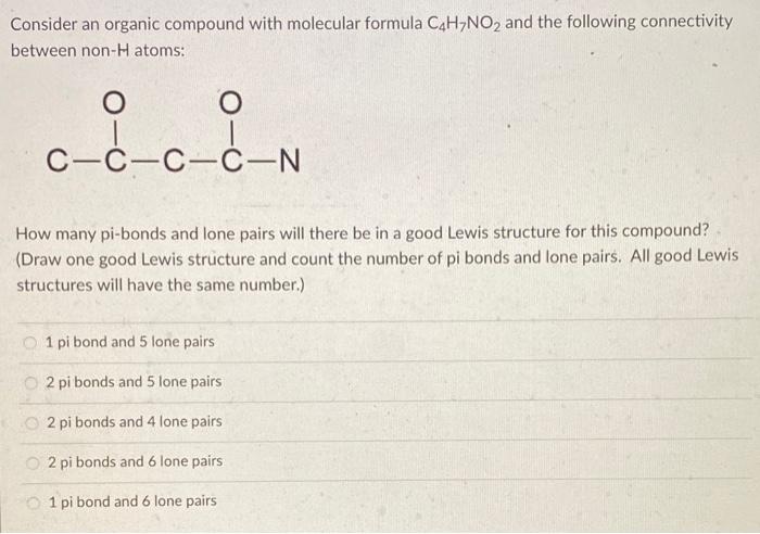 Solved Consider an organic compound with molecular formula | Chegg.com