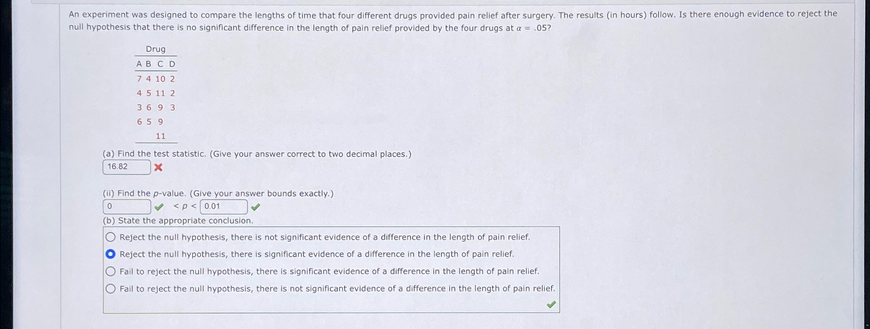 Solved null hypothesis that there is no significant | Chegg.com