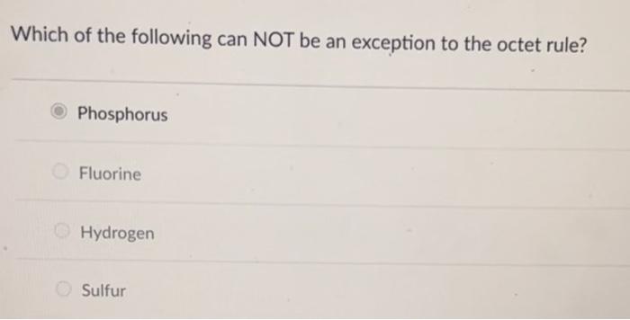 Solved Which of the following can NOT be an exception to the | Chegg.com