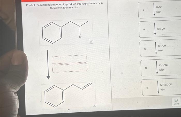 Solved Predict the reagent(s) needed to produce this | Chegg.com