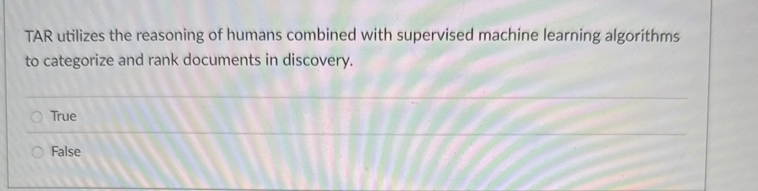 Solved TAR utilizes the reasoning of humans combined with | Chegg.com