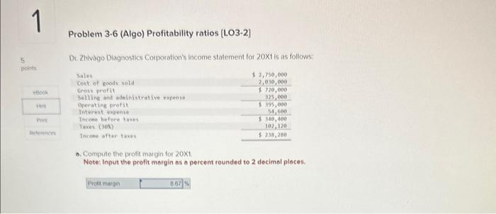 Solved Problem 3-6 (Algo) Profitability ratios [LO3-2] Dr. | Chegg.com