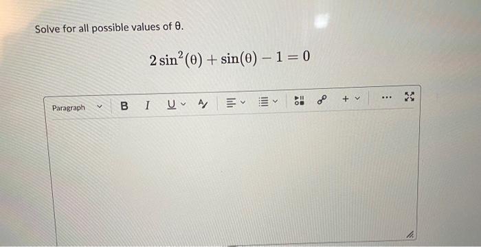 Solved Solve for all possible values of θ. | Chegg.com