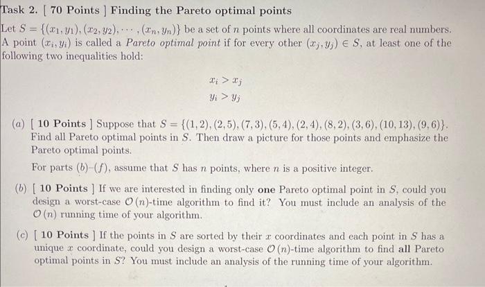 Solved ask 2. [ 70 Points ] Finding the Pareto optimal | Chegg.com