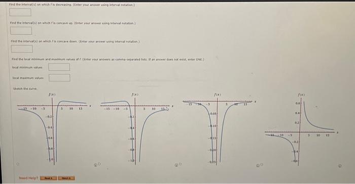 Solved Consider the following curve. f(x)=x2x−3 Determine | Chegg.com