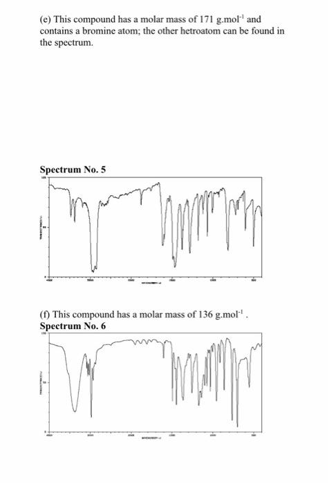 Solved Question 1 a- f: Propose suitable structures using | Chegg.com