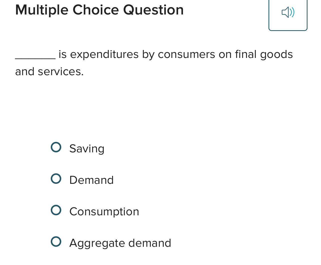 Solved Multiple Choice Questionis expenditures by consumers | Chegg.com