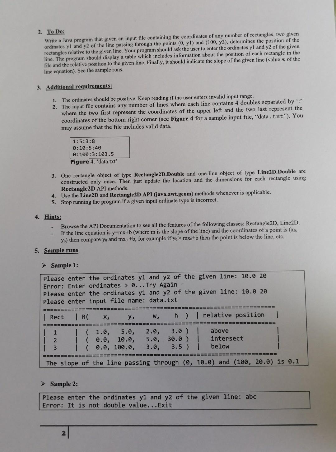 Solved The purpose of this assignment is to practice Java | Chegg.com