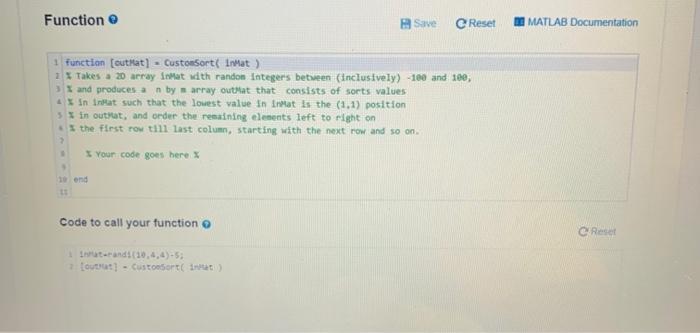 Solved Row sort Write a function called Custom Sort that | Chegg.com