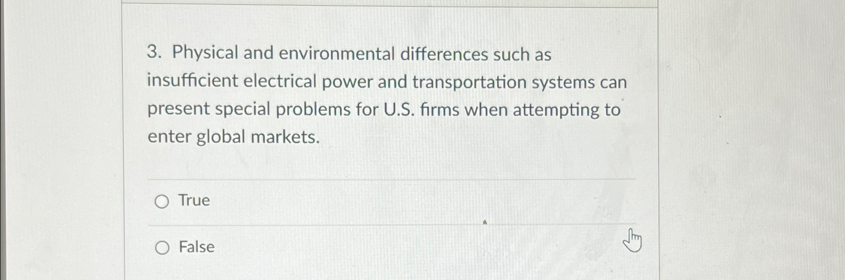 Solved Physical and environmental differences such as | Chegg.com