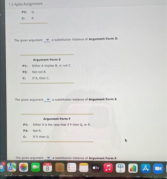 5 Aplia Assignment Given Argument Either it is the | Chegg.com