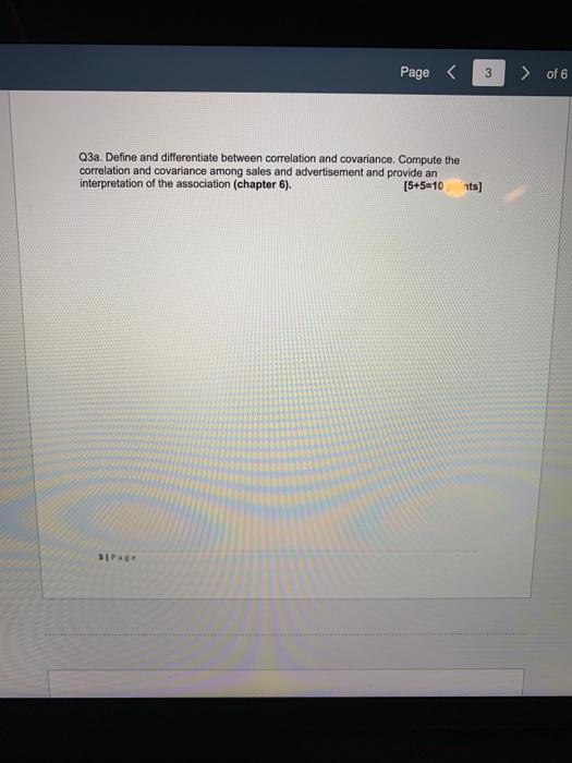 Solved Page Of 6 Q3a Define And Differentiate Between 