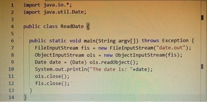 Solved Aim: Serializable Objects. A Serializable object is | Chegg.com