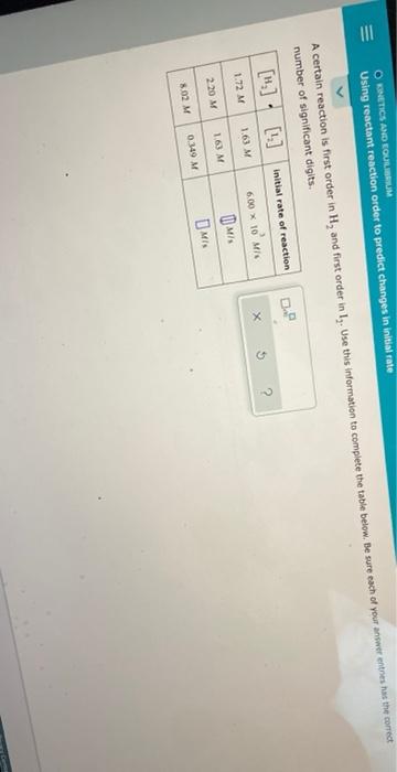 Solved III O KINETICS AND EQUILIBRIUM Using reactant | Chegg.com